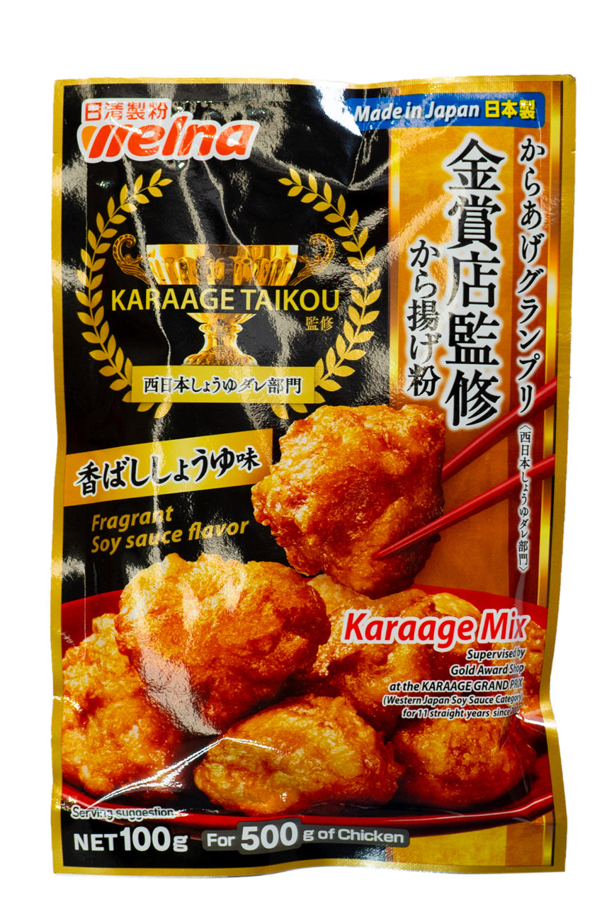 Nisshin Welna Karaage Flour Soy Sauce Flavor 100g -Ichiba Junction ...