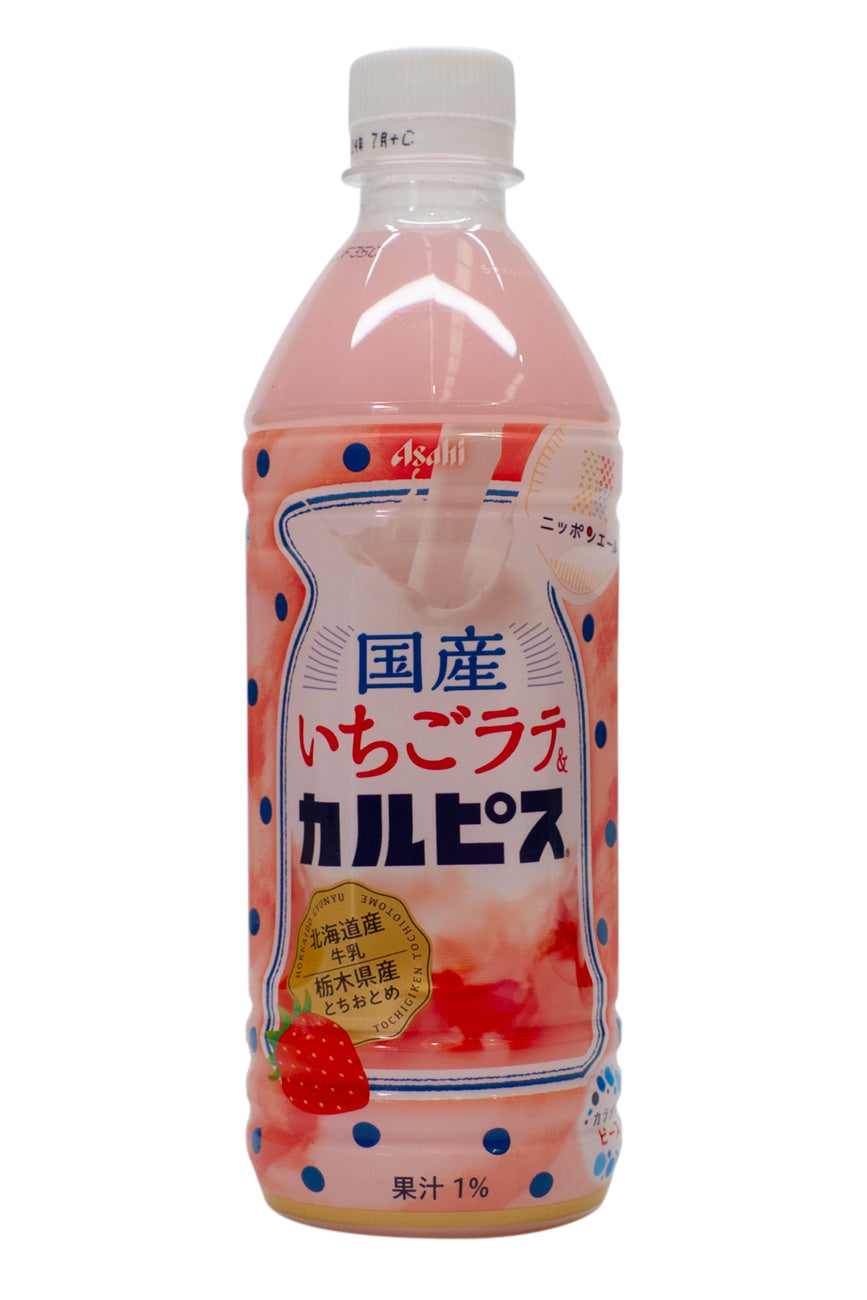 Asahi Japanese ICHIGO Strawberry Latte & Calpis 500ml-Ichiba Junction – ichibajunction